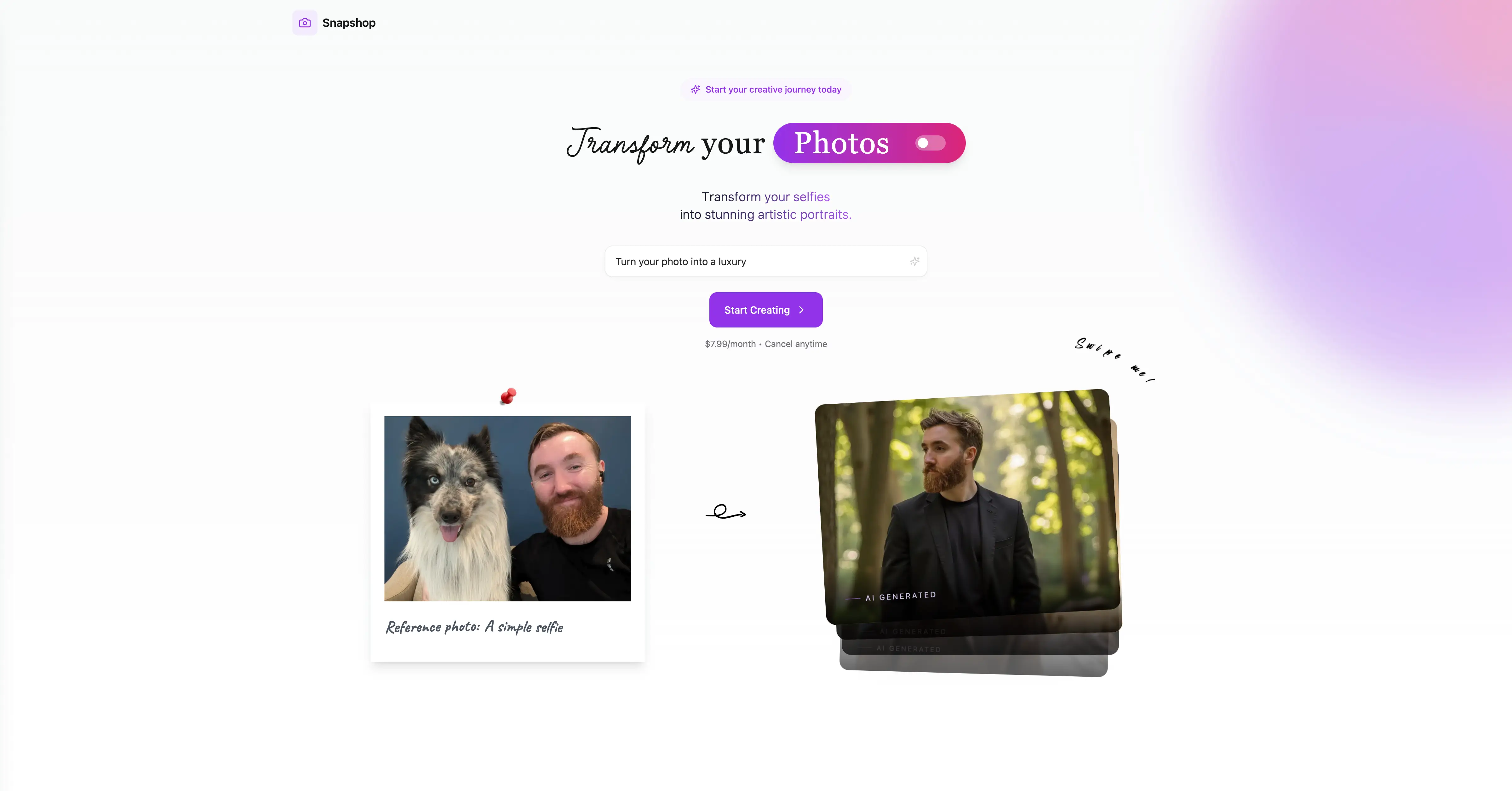 Snapshop | Transform Photos with AI